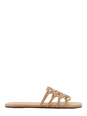 Loewe Anagram Leather Sandals - Brown