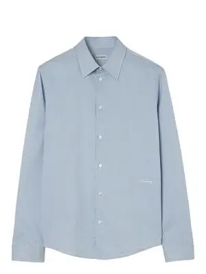 Burberry Striped Cotton Shirt - Blue