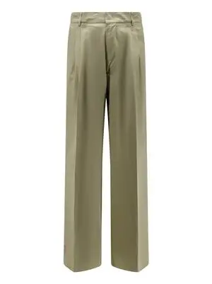 AMARANTO Cotton Trousers - Green