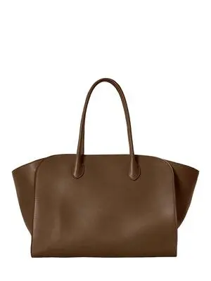 THE ROW Marlo 14 Leather Shoulder Bag - Brown