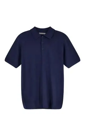 Corneliani Virgin Wool Polo Shirt - Blue
