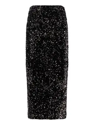 Vince Skirt With Sequins Embroidery - Black