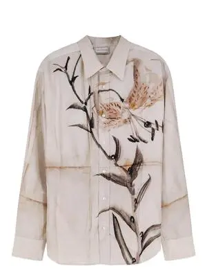 PIERRE-LOUIS MASCIA Silk Shirt - Beige