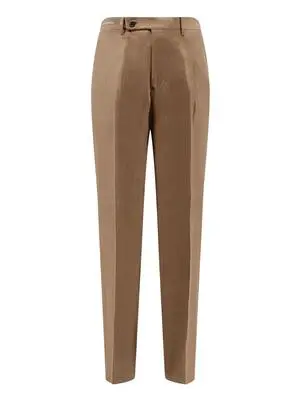 Corneliani Regular Linen Trousers - Beige