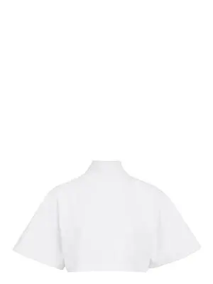 Alaïa Cotton Crop T-shirt - White