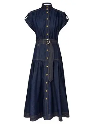 Zimmermann Long Denim Dress - Blue