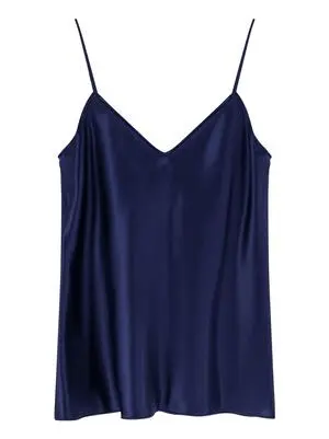 Alberta Ferretti Satin Top - Blue