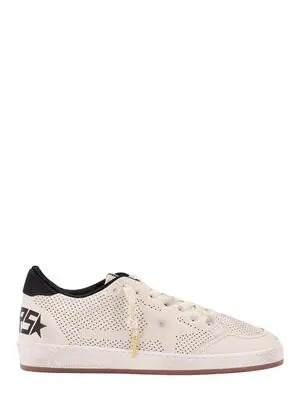 GOLDEN GOOSE Ball Star Perforated Leather Sneakers - White