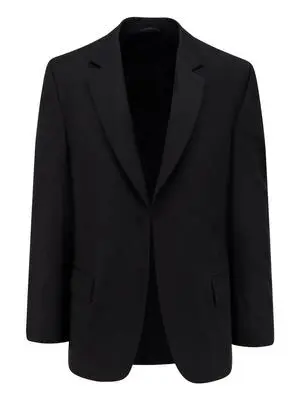 Balenciaga Wool Blazer With Modal Insert - Black