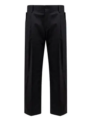 Dolce & Gabbana Tailored Cotton Trousers - Black