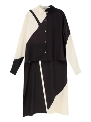 Alberta Ferretti Printed Viscose Shirt - Black