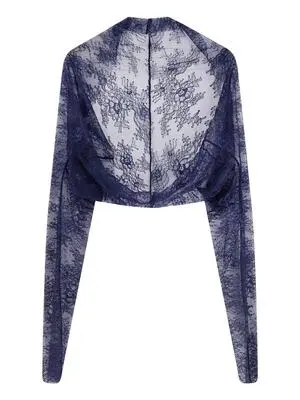 Alberta Ferretti Lace Shrug - Blue