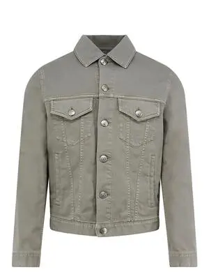 Brunello Cucinelli Classic Denim Trucker Jacket - Grey