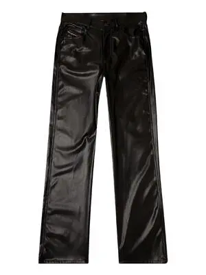 DIESEL® P-lain Faux-leather Trousers - Black