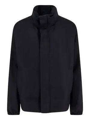 Gucci Compact Cotton Canvas Jacket With Concealed Hood - Black