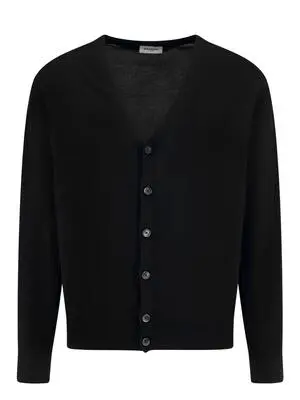 BRAMANI CASHMERE V-neck Wool Cardigan - Black