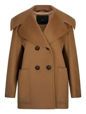 Max Mara Double Breasted Cashmere Coat - Brown