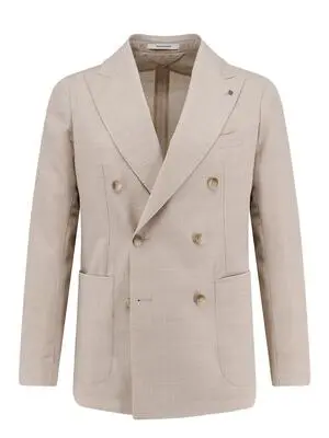 Tagliatore Virgin Wool Blazer - Beige