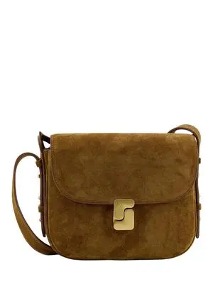 Soeur Bellissima Mini Suede Crossbody Bag - Brown