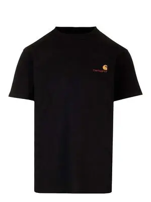 Carhartt Work In Progress S/s American Script Organic Cotton T-shirt - Black