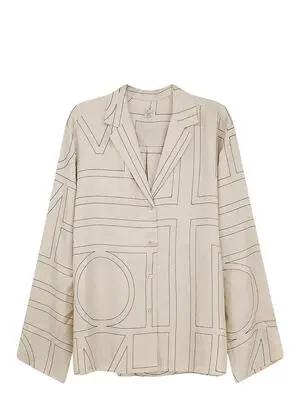 TOTEME Pajamas Organic Silk Shirt Beige