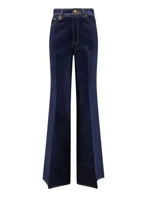 Zimmermann Cotton Denim Flare Jeans - Blue