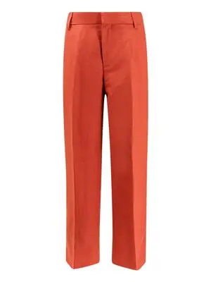 Closed Jurdy Cotton And Linen Trousers - Red