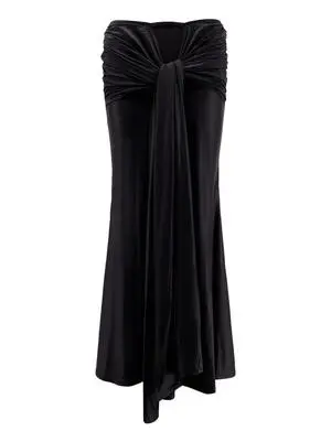 VENUJA Shiny Microfiber Skirt With Satin Effect - Black