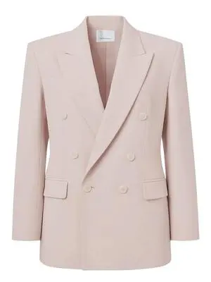 THE FRANKIE SHOP Monterey Structured Wool Blend Blazer - Pink