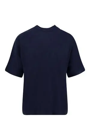 HEVO Ripalta T-shirt In Linen And Viscose Blend - Blue