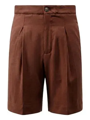 HEVO Torre Lapillo Modal Blend Bermuda Shorts Brown