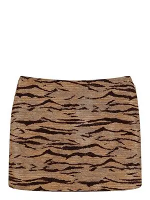 Elisabetta Franchi Embroidered Mini Skirt - Brown