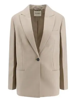 Closed Virgin Wool Blend Blazer - Beige