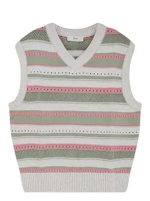 DUNST Sleeveless Cotton Sweater - Pink