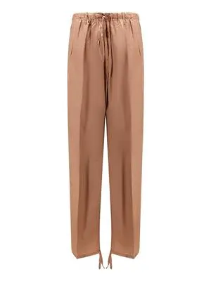 Dries Van Noten Viscose Trousers - Brown