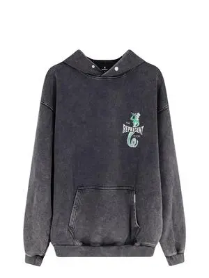 REPRESENT Cotton Sweatshirt With Print On The Front - Grey
