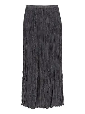 ALYSI Wrinkled Viscose Skirt - Grey