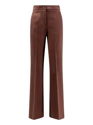 Pinko Serenidad Viscose Trousers - Brown
