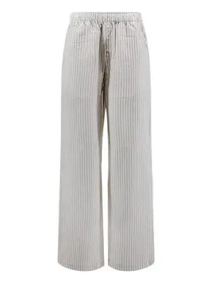 RÓHE Silk Trousers With Striped Pattern - White