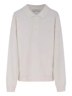 DUNST Polo Shirt With Logo Patch - White