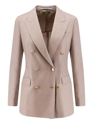 Tagliatore Parigi Virgin Wool, Silk And Linen - Beige