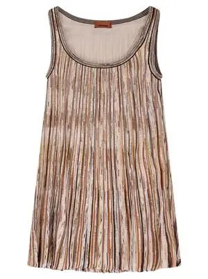 Missoni Short Viscose Blend Dress With All-over Sequins - Multicolor