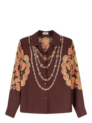 Versace Informal Silk Shirt - Brown