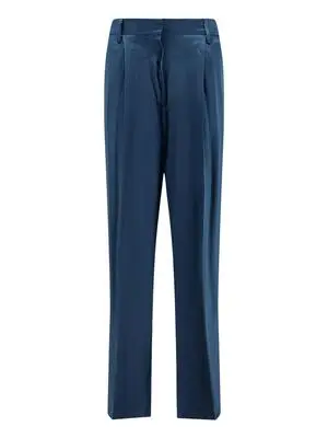 Dries Van Noten Portias Satin Trousers - Blue