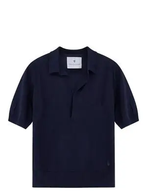 SEVEN GAUGE Lyocell Polo Shirt - Blue