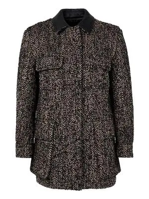 Max Mara Angio Virgin Wool Blend Coat - Black