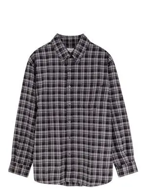 DUNST Check Flannel Shirt - Black