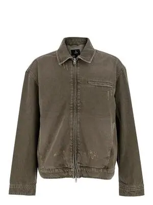 REPRESENT Denim Jacket With Distressed Effect - Brown