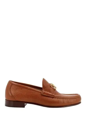 Valentino Garavani Vlogo Leather Loafers - Brown