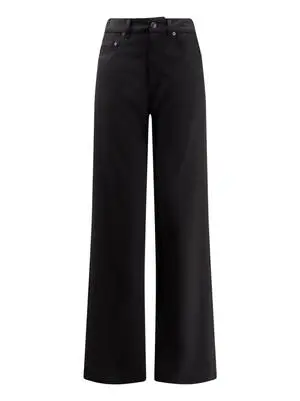 Balenciaga Stretch Wool Trousers - Black